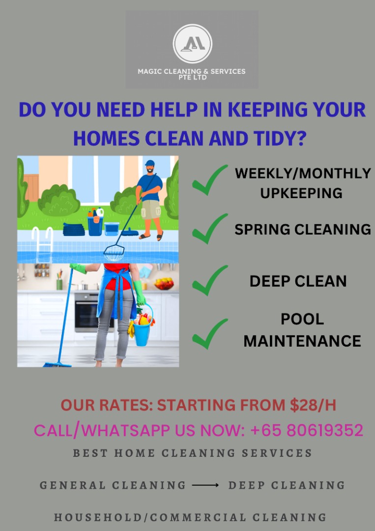 Residential/Commercial Cleaning, Home Services, Home Cleaning, Basic Home Cleaning on Carousell