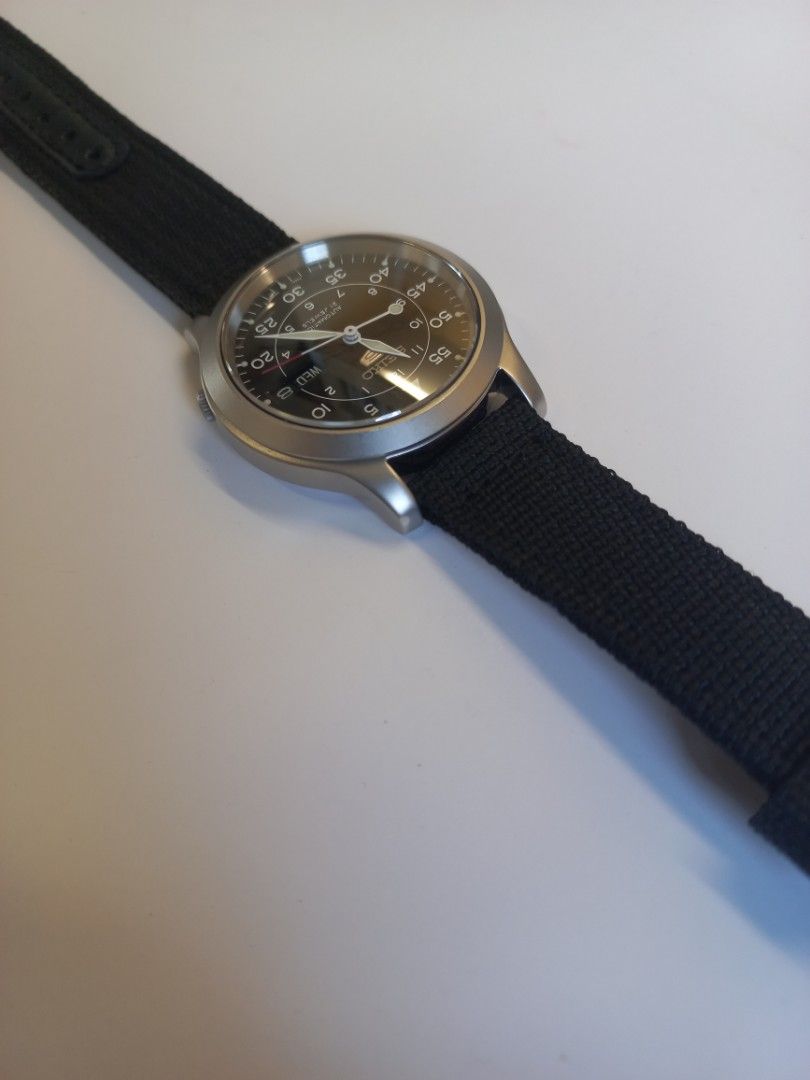 Seiko Black Field Watch SNK809 with Double Domed Sapphire, Luxury ...