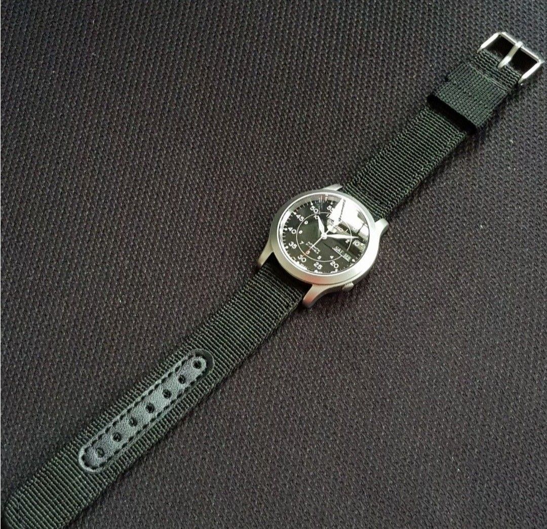 Seiko Black Field Watch SNK809 with Double Domed Sapphire, Luxury ...