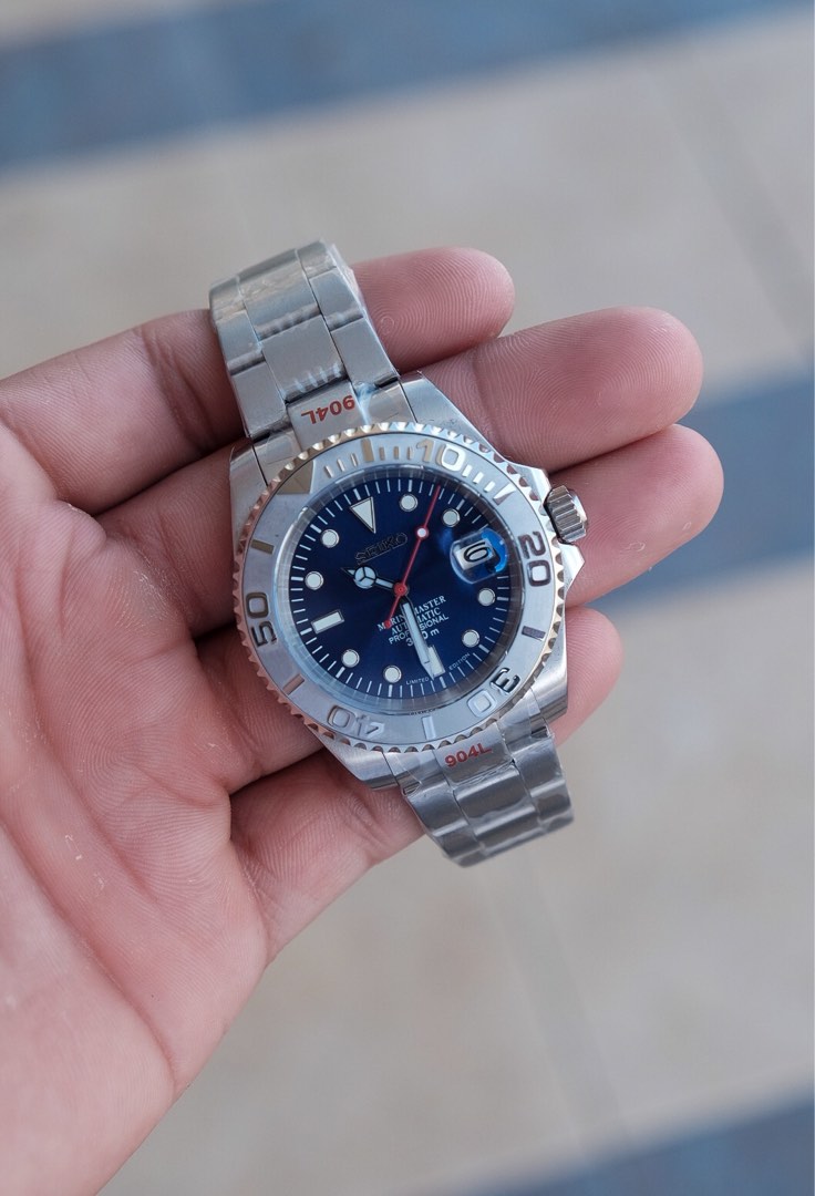 Seiko Yachtmaster Custom Mod, Men's Fashion, Watches & Accessories ...