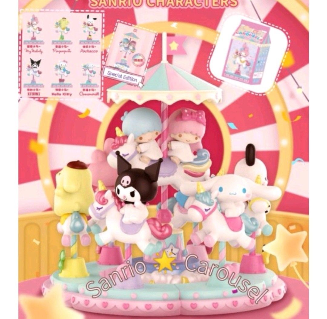 Sg Instock Sanrio Blind Box Cute Carousel Sanrio Characters Popmart Hello Kitty Pochacco Kuromi ...