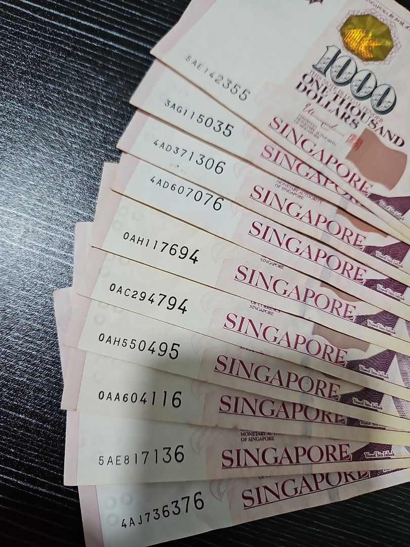 SGD1000 Note, Hobbies & Toys, Memorabilia & Collectibles, Currency on ...