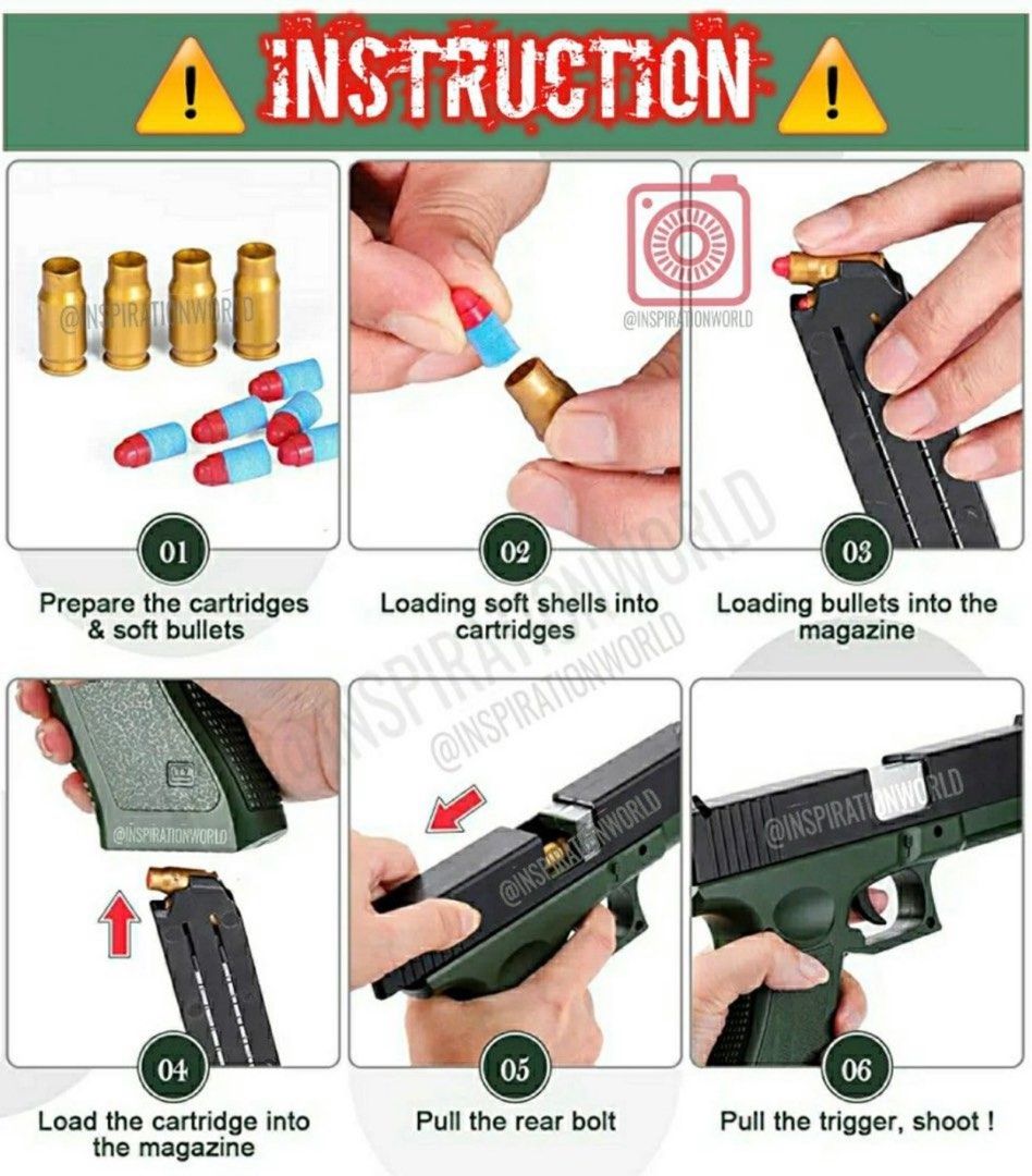 shell ejecting glock gun , Hobbies & Toys, Toys & Games on Carousell