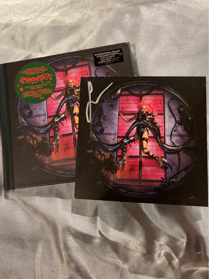 SIGNED Chromatica Lady Gaga Album CD, Hobbies & Toys, Music & Media ...
