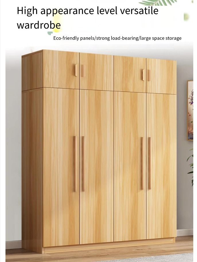 simple solid wood wardrobe, customization available for different sizes ...