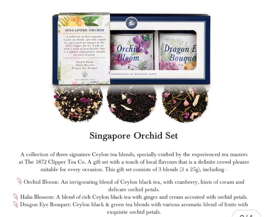 Singapore Orchid Tea Set, Food & Drinks, Other Food & Drinks on Carousell
