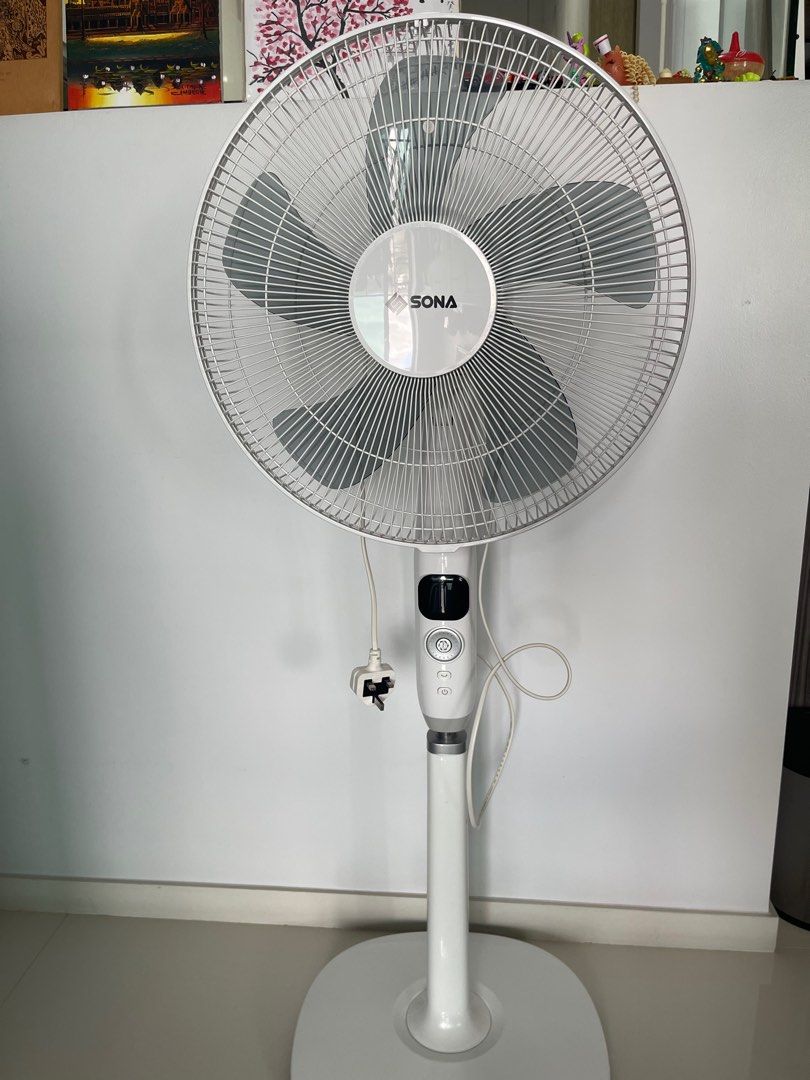 SONA Standing Fan - White Color, Furniture & Home Living, Lighting ...