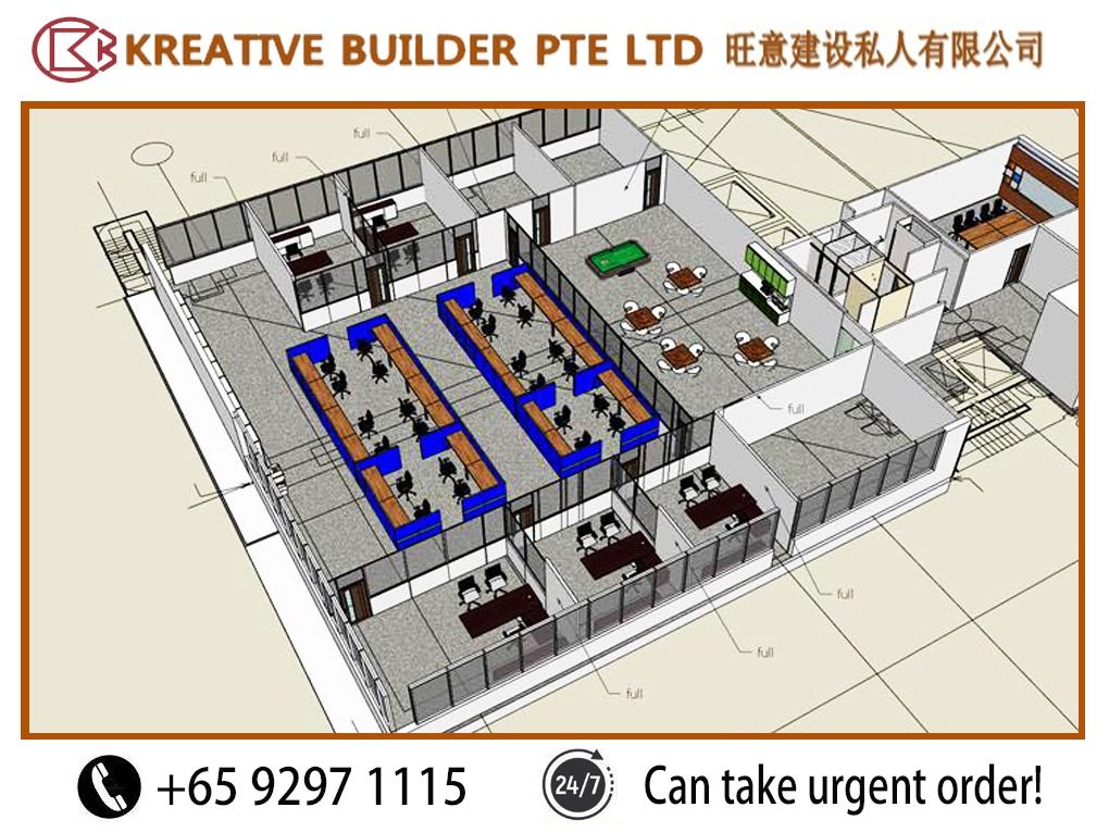 HDB, BTO and office renovation/drywall partition/false ceiling/room ...
