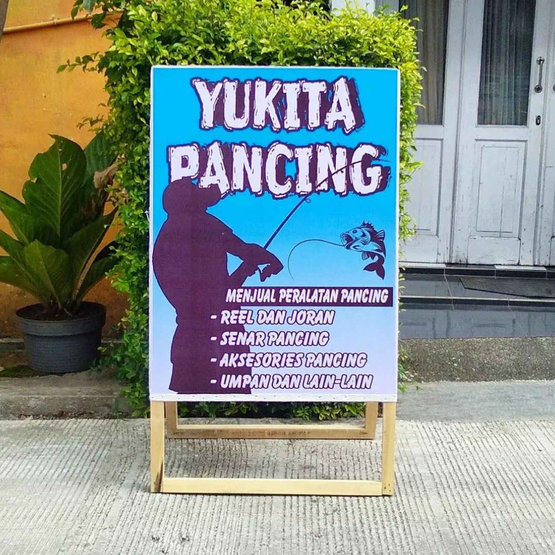 Standing Banner Kayu Ukuran Rangka 130x70 Cm Banner 100x70 Cm Papan Standing Banner Kayu Ukuran Rangka 130x70 Cm Banner 100x70 Cm Papan