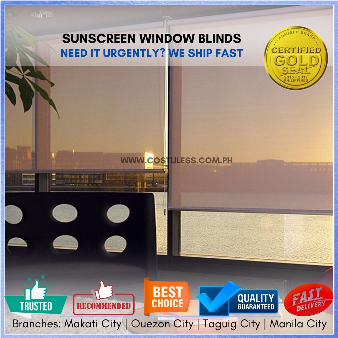 SUNSCREEN WINDOW BLINDS, Window Blinds, Motorized Wooden Blinds, Window ...