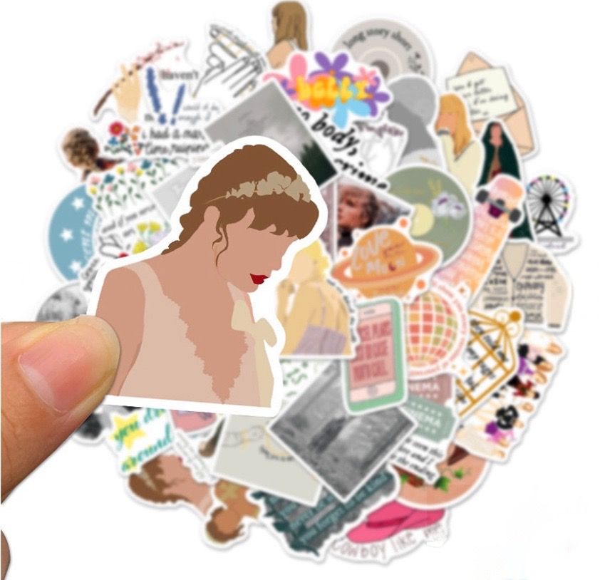 Taylor Swift PREMIUM Folklore Stickers (50 pcs/set), Hobbies & Toys ...