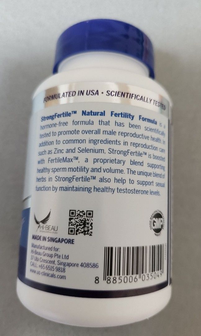 US Clinicals Strong Fertile 60 caps (07/25), Health & Nutrition, Health ...