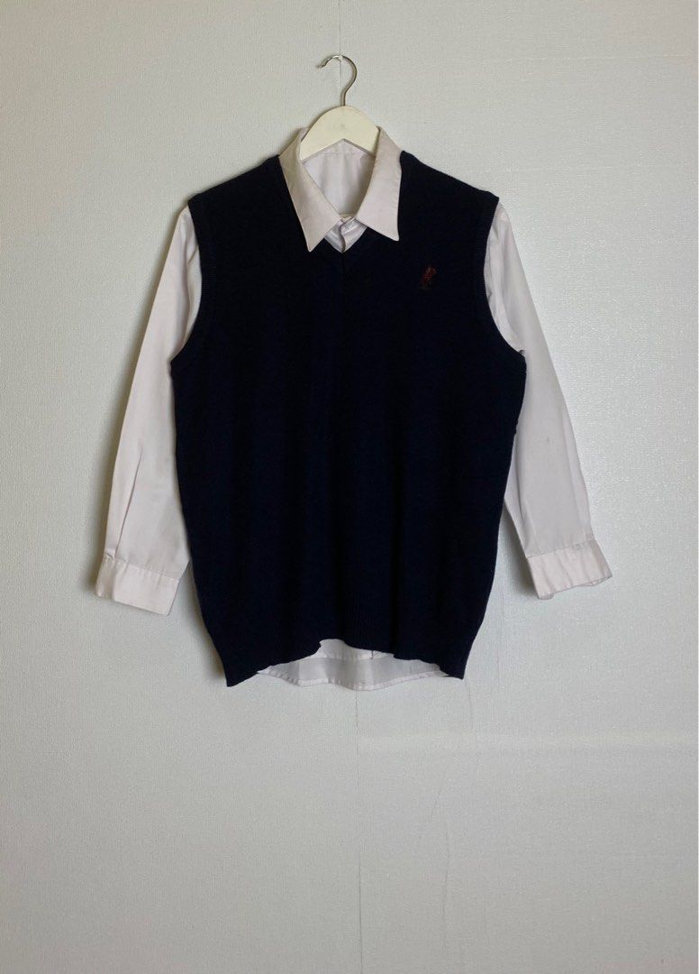 Vest Rajut US Polo Original Rompi Knit Navy, Fesyen Pria, Pakaian ...