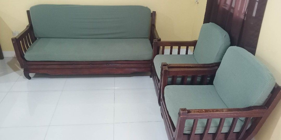 VINTAGE Solid Narra Sala Set, Furniture & Home Living, Furniture, Sofas ...