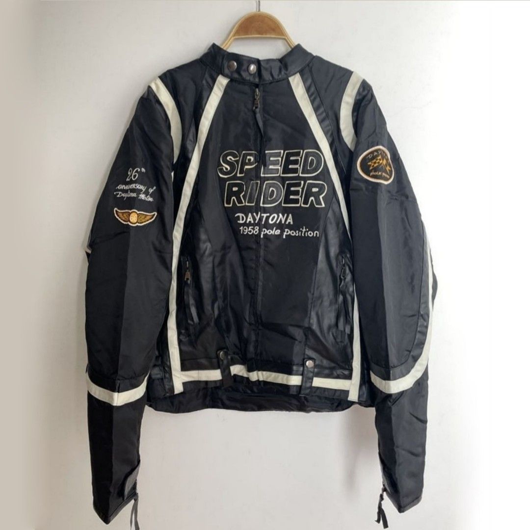 Vintage Speed Rider World Five Racer Biker Leather Jacket patch ...