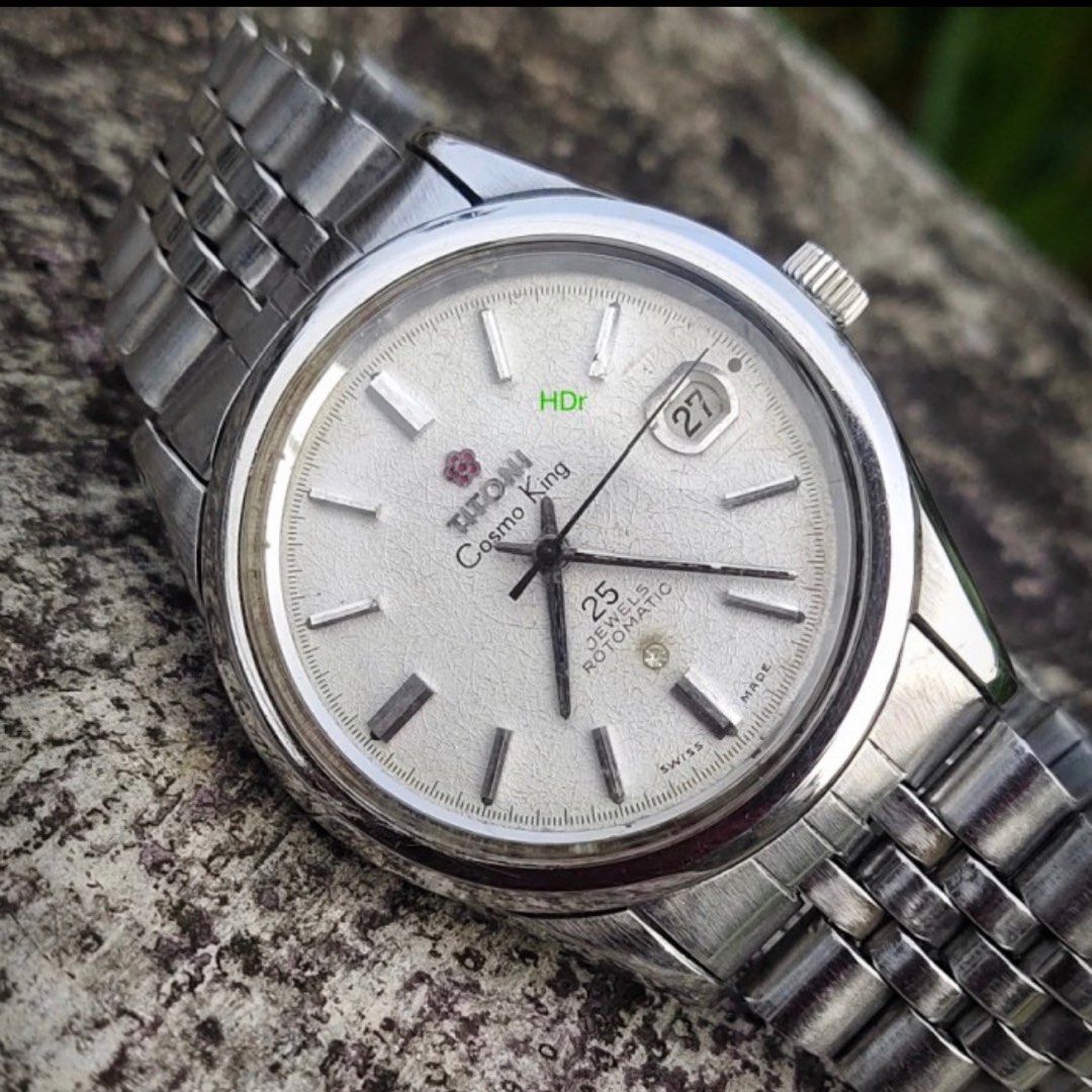 Vintage Watch Titoni Cosmo King, Fesyen Pria, Jam Tangan di Carousell