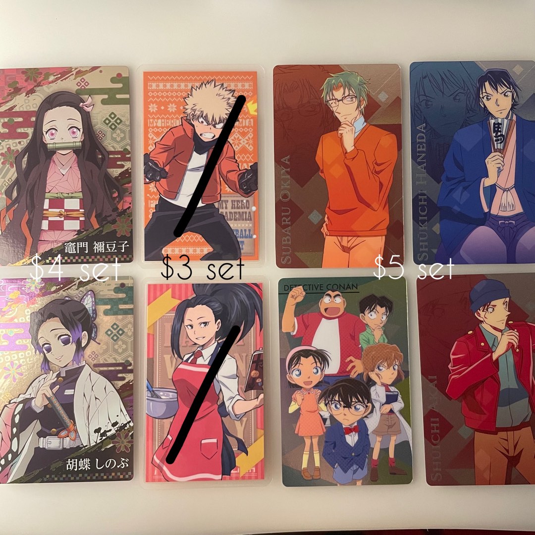 [wts] demon slayer bnha mha detective conan cards, Hobbies & Toys ...