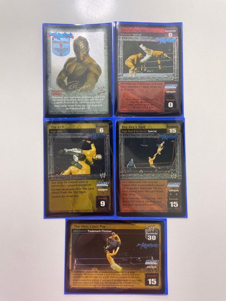 WWE Raw Deal - Rey Mysterio base cards + The West Coast Pop, Hobbies ...