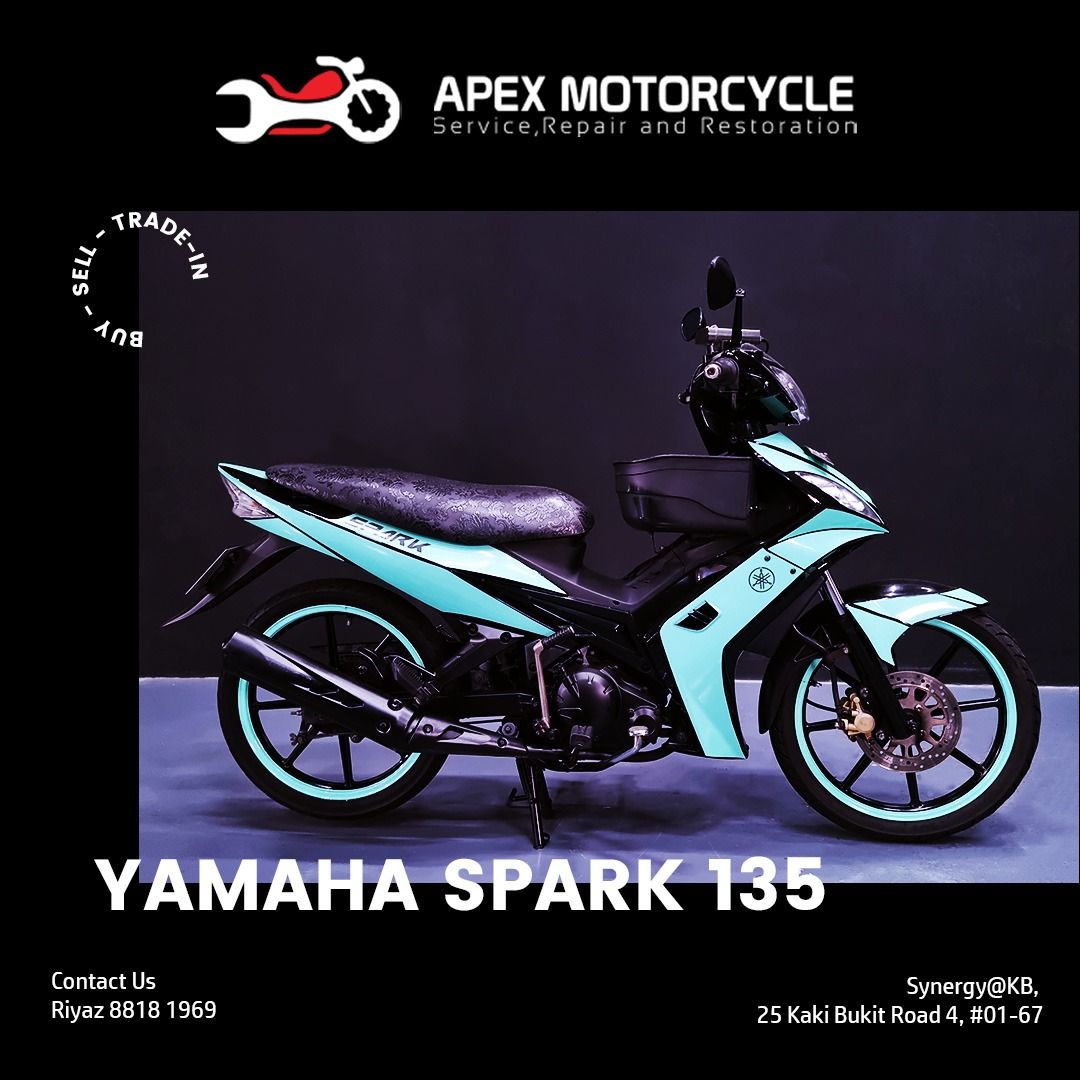 Yamaha Spark 135 (COE EXPIRY 2026 RENEWABLE), Motorcycles, Motorcycles ...