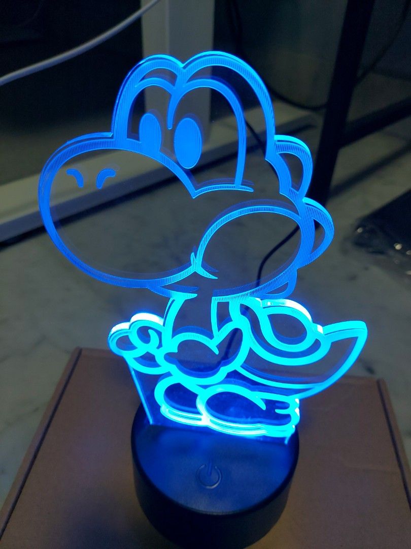 Yoshi 3D led lamp, Hobbies & Toys, Toys & Games on Carousell