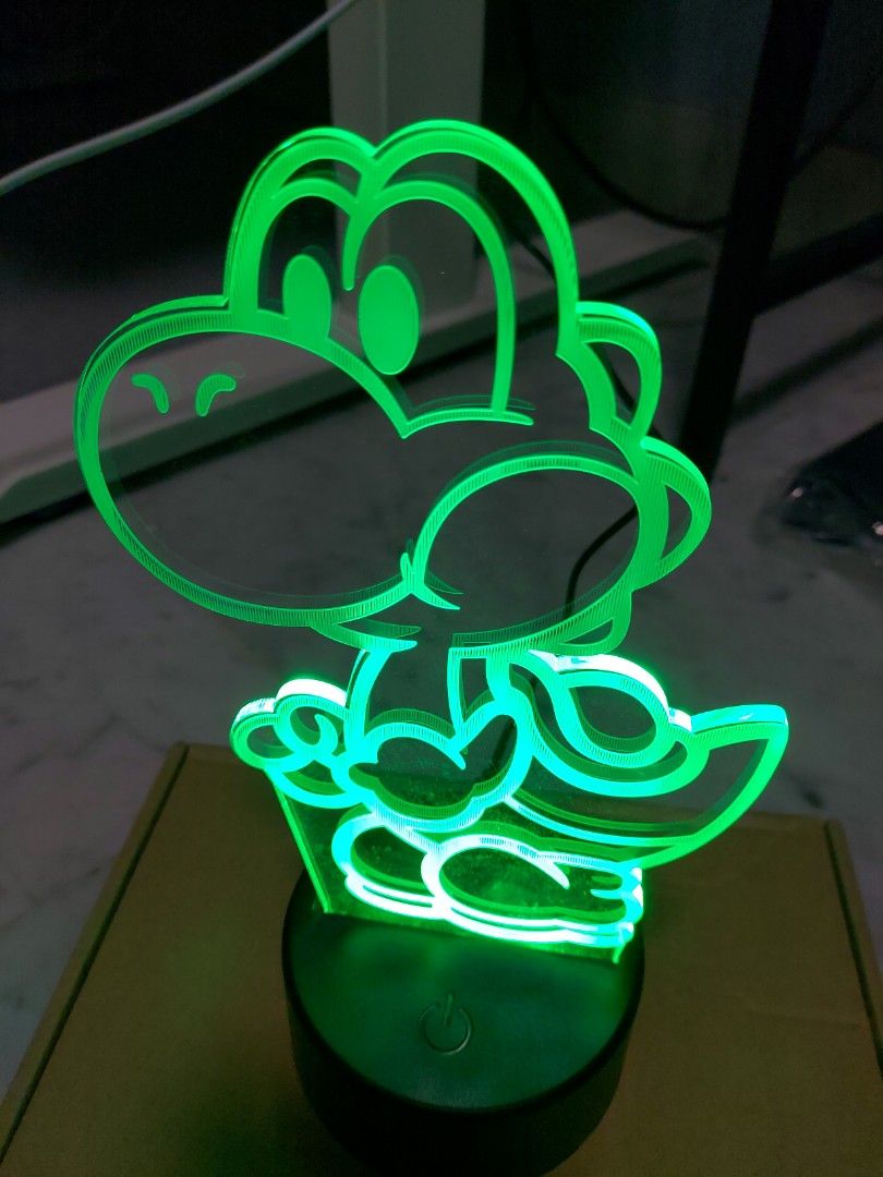 Yoshi 3D led lamp, Hobbies & Toys, Toys & Games on Carousell