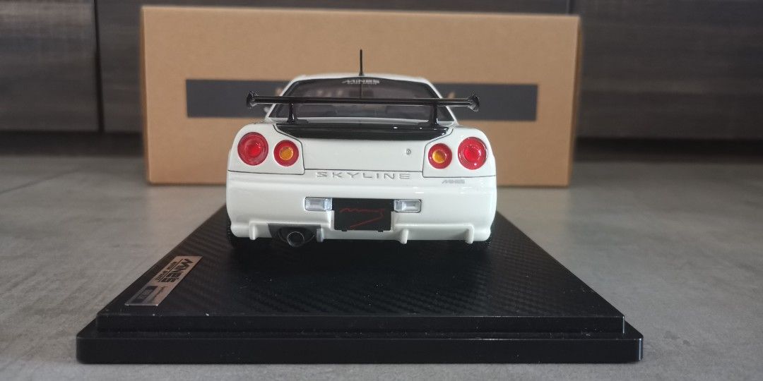 1/18 Ignition Model Nissan Skyline GT-R Mine's R34 TE37 Rims (Pearl ...