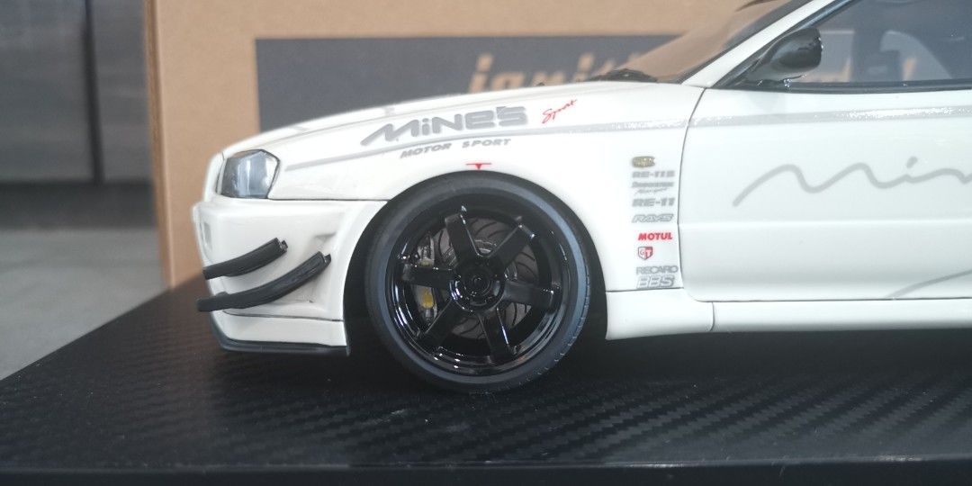 1/18 Ignition Model Nissan Skyline GT-R Mine's R34 TE37 Rims (Pearl ...