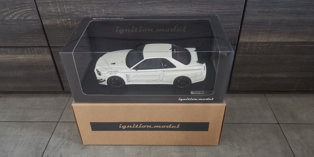 1/18 Ignition Model Nissan Skyline GT-R Mine's R34 TE37 Rims (Pearl ...