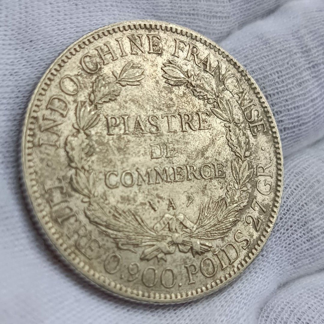 1908A French Indochina 1 Piastre ( Silver.900) #2, Hobbies & Toys ...