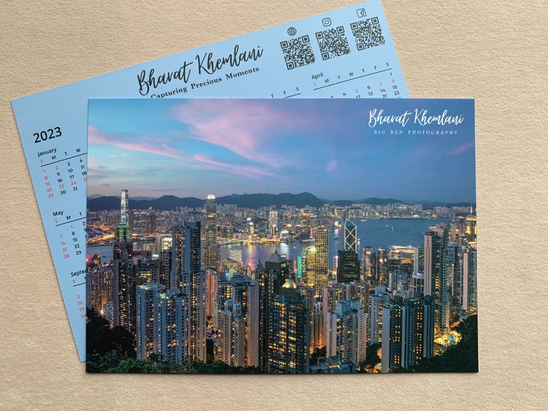 2023 Calendar Card (View of Hong Kong), Free Items - Carousell