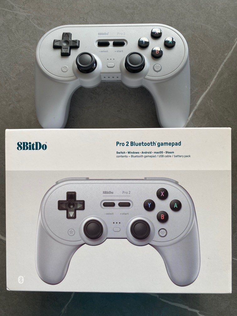 8BitDo Pro 2 Bluetooth Gamepad with mobile clip, Video Gaming, Gaming Accessories, Controllers ...