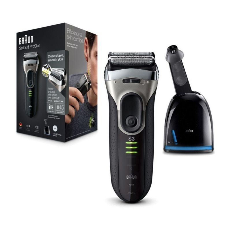 百靈 Braun 3系列 3090cc 電鬚刨連自動清洗座 香港行貨, 美容＆化妝品, 男士美容 ＆ 護理 - Carousell