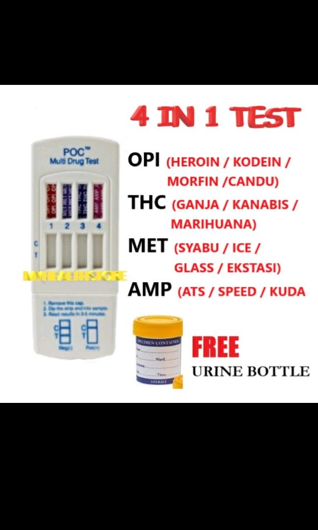 Abon Multi Test Kit DRUGS of Abuse, Health & Nutrition, Medical ...