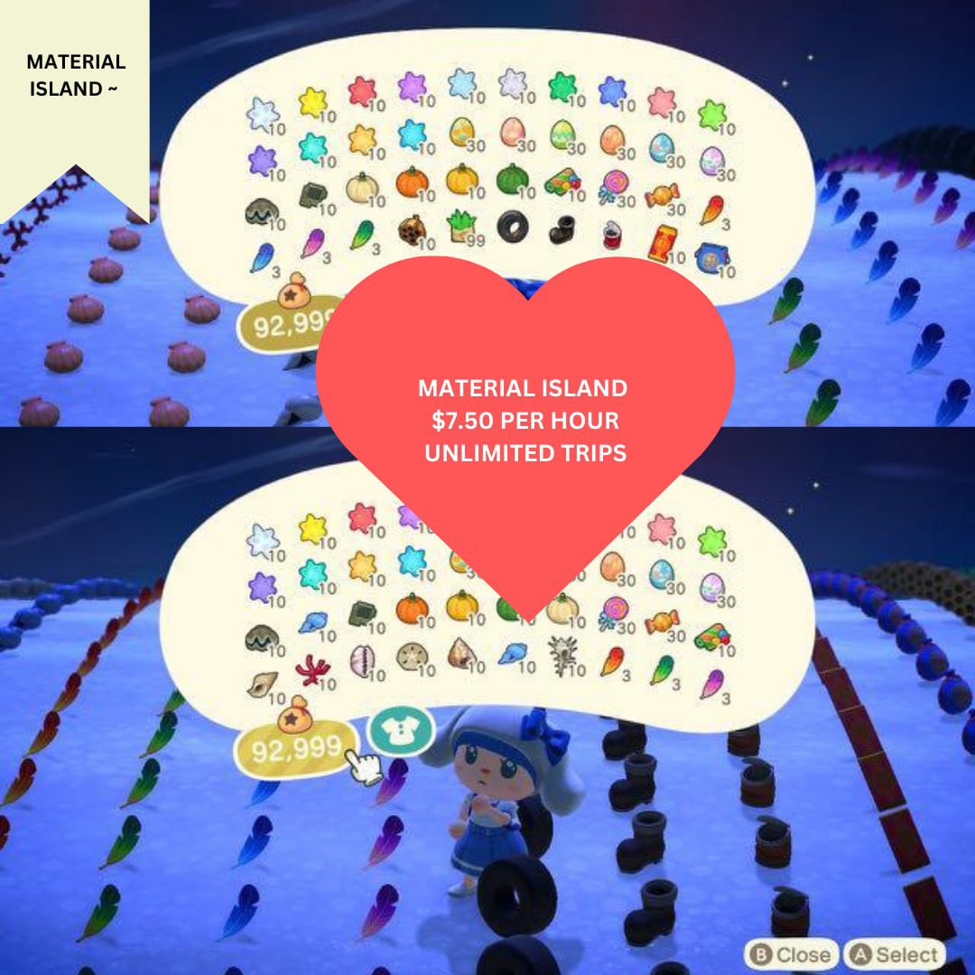 ACNH Material Island Animal Crossing, Hobbies & Toys, Toys & Games on ...