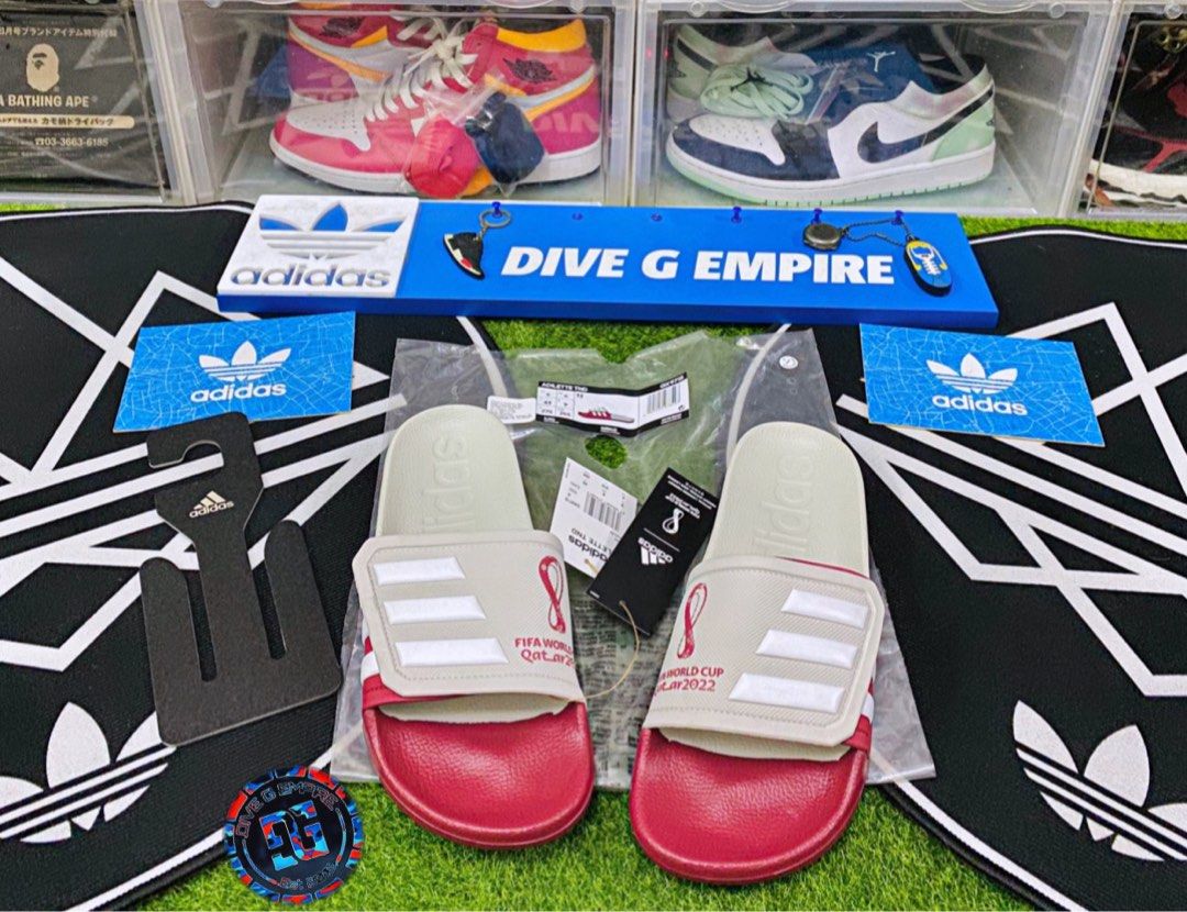 ADIDAS ADILETTE TND FIFA WORLD CUP QATAR SLIDES, Men's Fashion ...