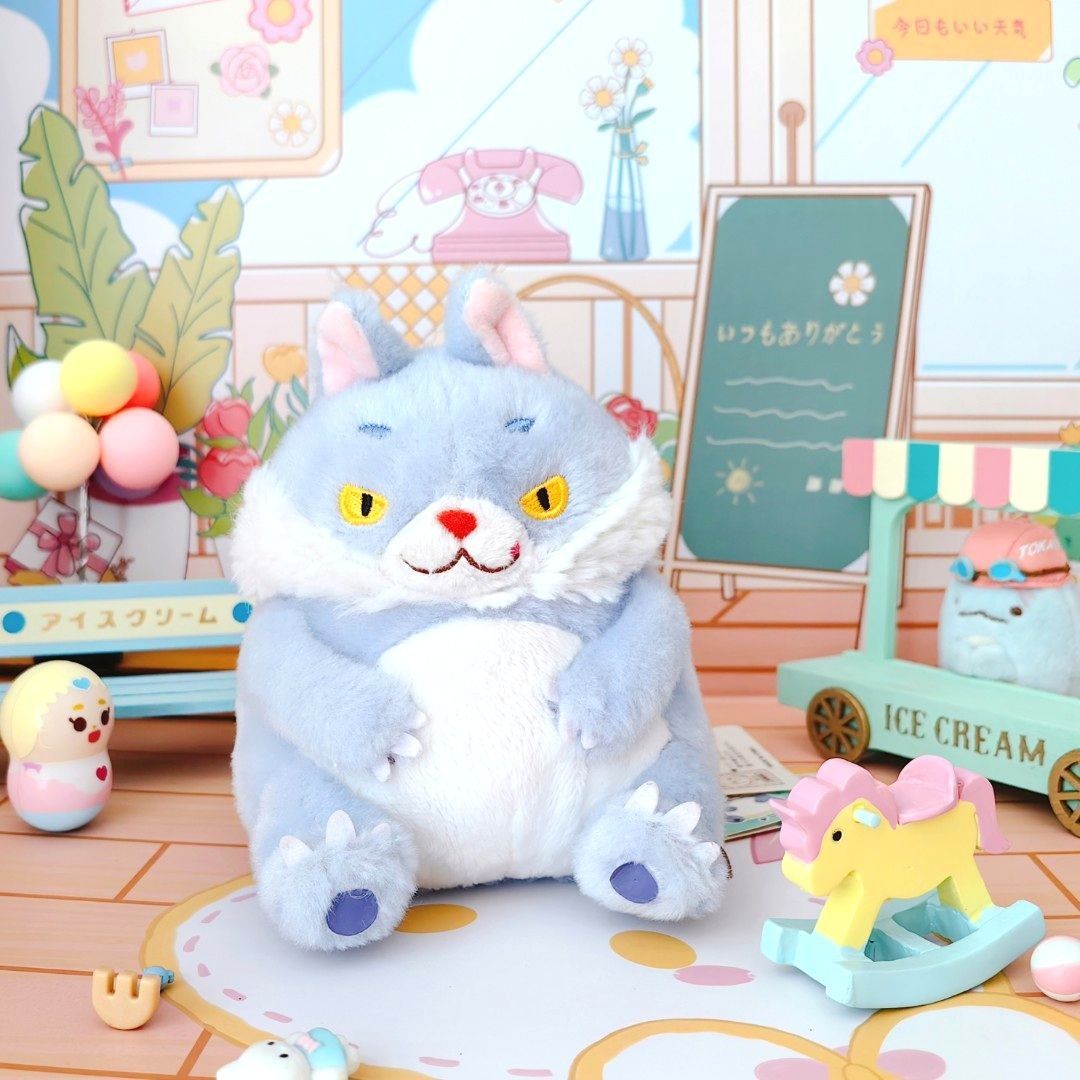 Amuse tofu chubby fluffy cat small plush, Hobbies & Toys, Toys & Games ...