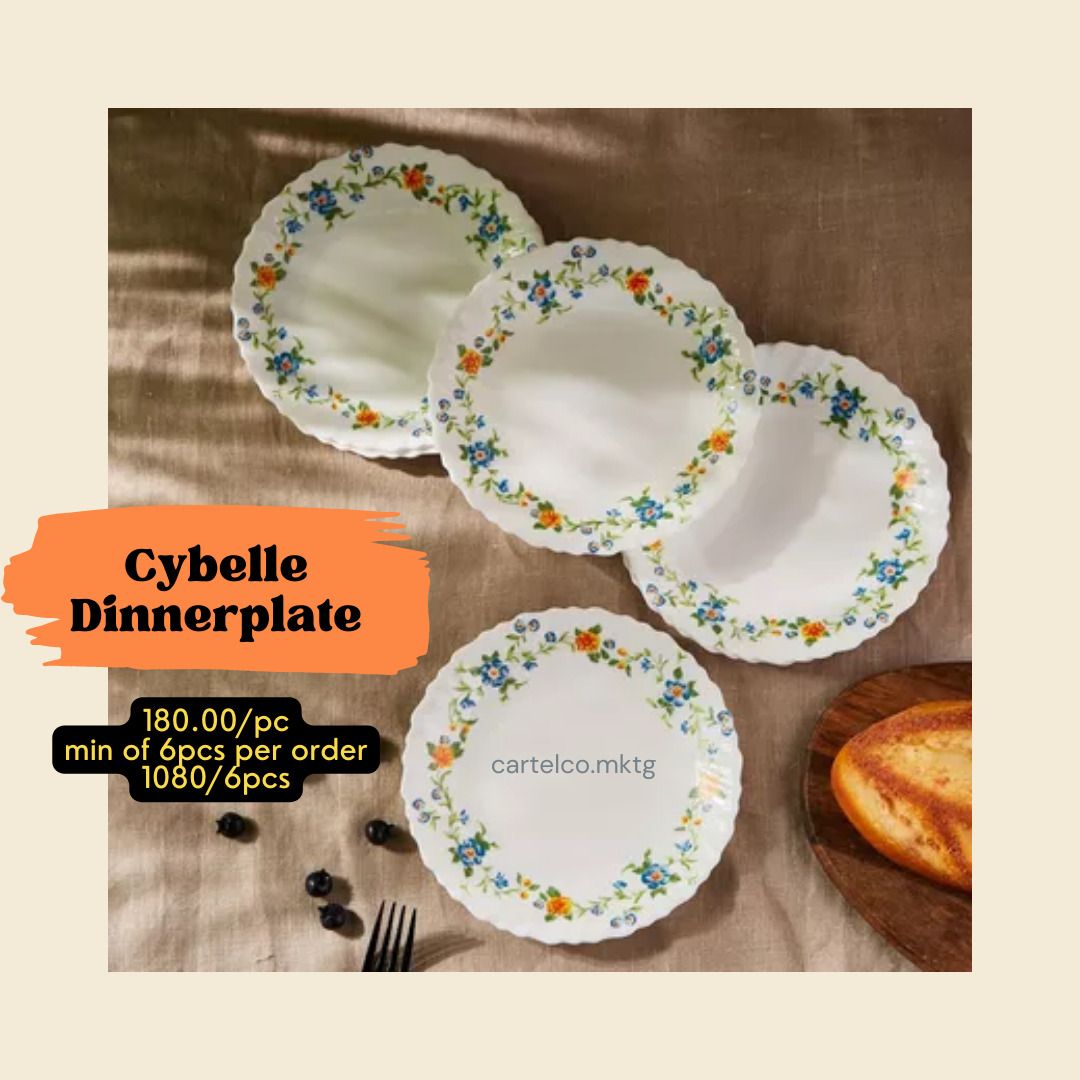 Arcopal Dinnerware ,Dinner plates, Plain white +Printed plates ...