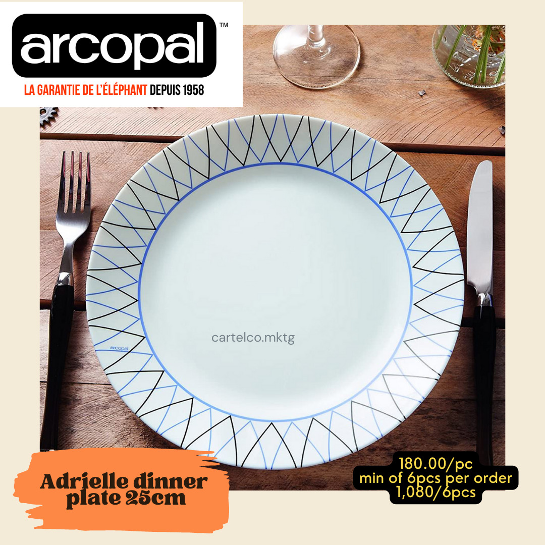 Arcopal Dinnerware ,Dinner plates, Plain white +Printed plates ...