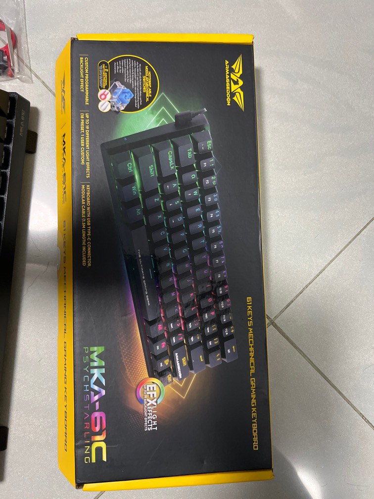 Armageddon Gaming Keyboard MKA-61C, Computers & Tech, Parts ...