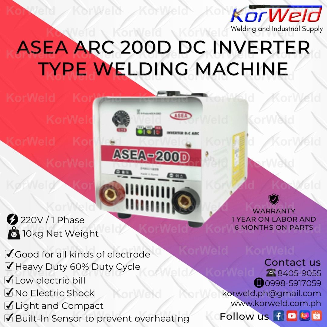 ASEA 200D ARC Welding Machine DC Inverter Type, Commercial & Industrial ...