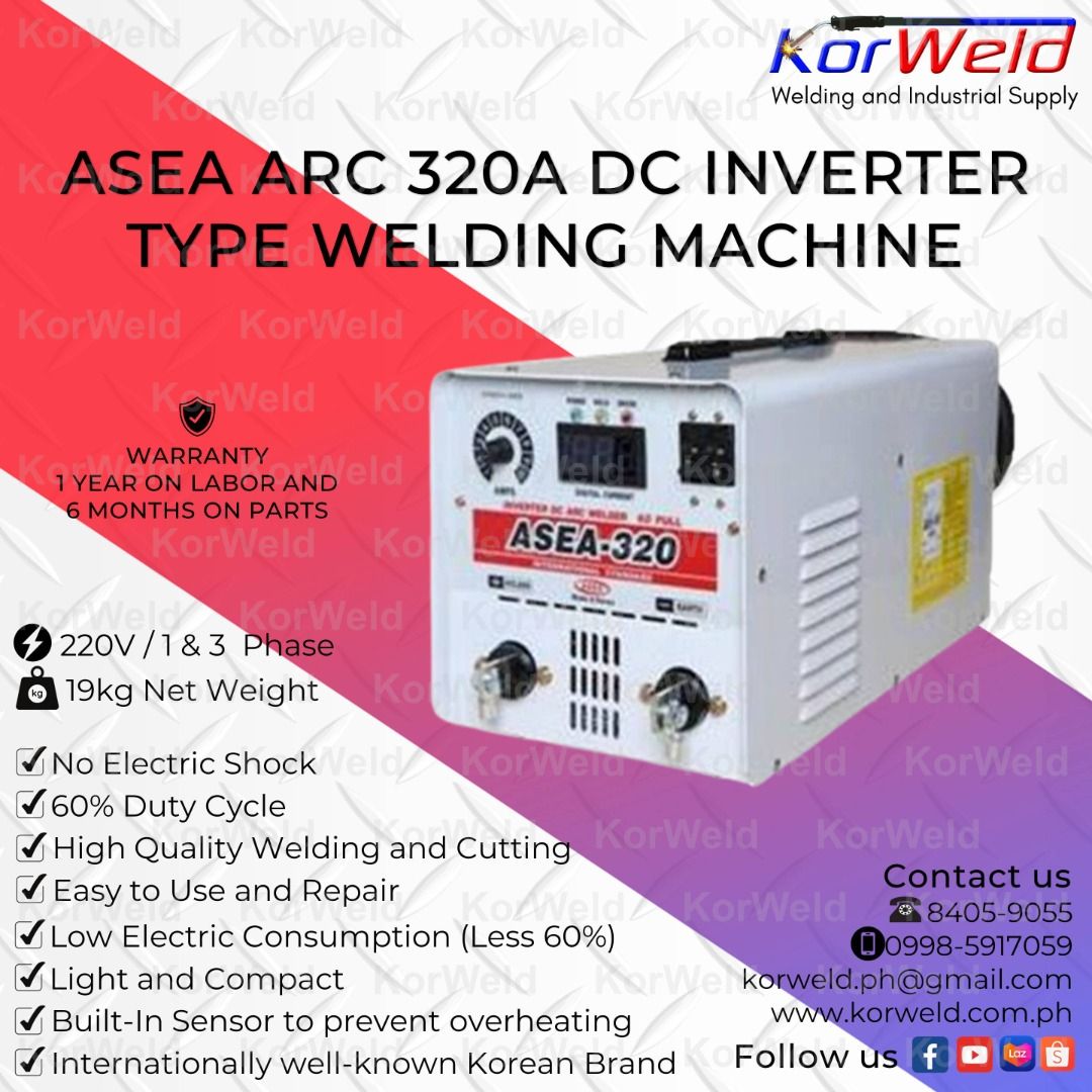 ASEA ARC 320A DC INVERTER TYPE WELDING MACHINE, Commercial & Industrial, Construction Tools ...