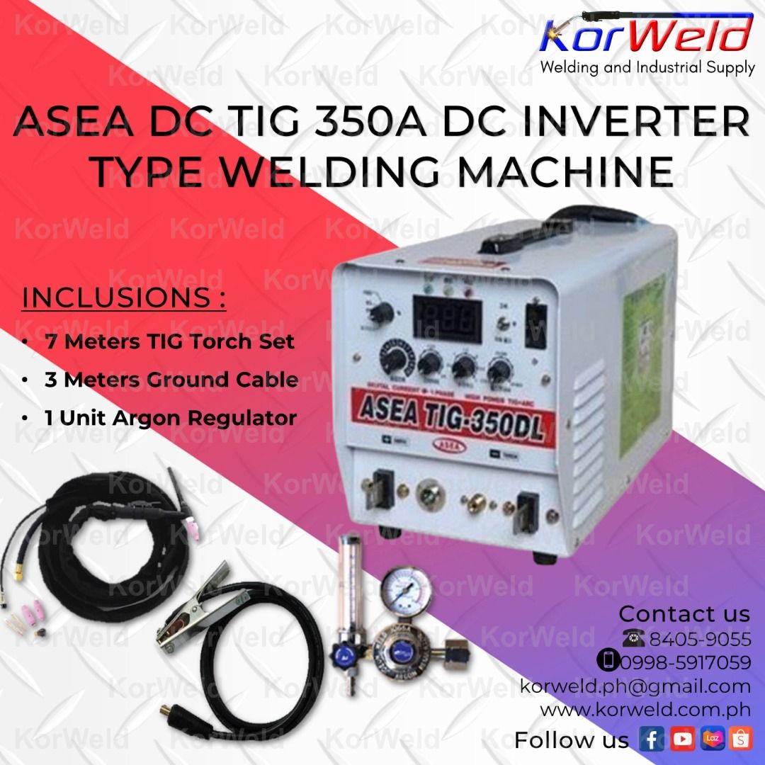 ASEA TIG 350A Welding Machine DC Inverter Type, Commercial & Industrial ...