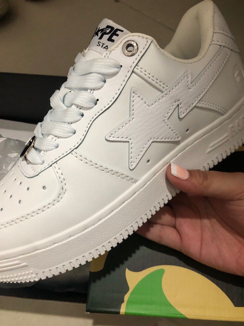 BAPE STA TRIPLE WHITE on Carousell