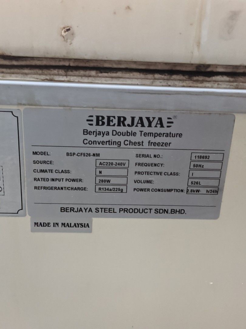 Berjaya Double Temperature Converting Chest Freezer 2 Doors, TV & Home ... Berjaya Double Temperature Converting Chest Freezer 2 Doors, TV & Home ...