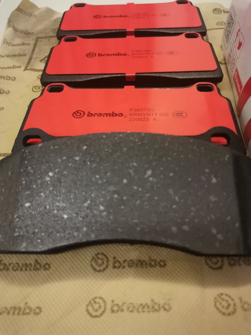 Brembo NAO ceramic brake pads for Nissan GTR35 (Rear), Car Accessories, Accessories on Carousell