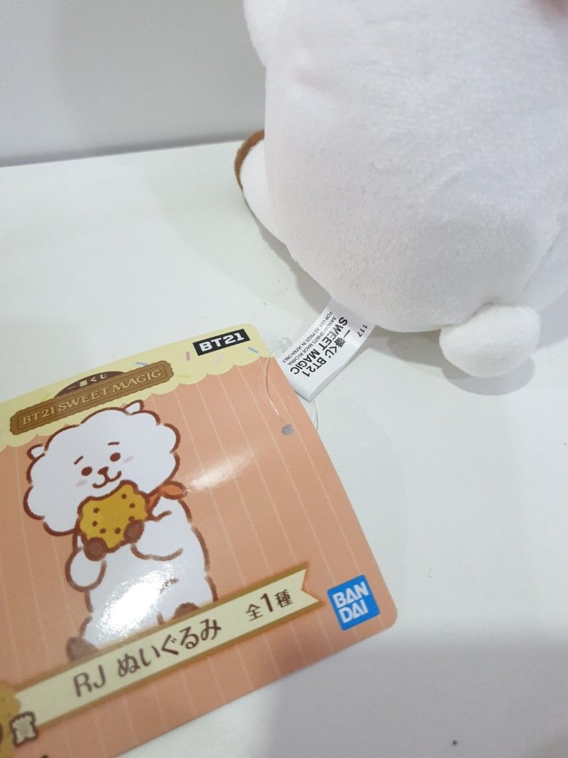 BT21 SWEET MAGIC 2022 RJ Plush Doll Toy Prize B BTS Jin BANDAI Ichiban ...
