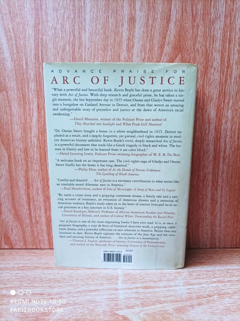 Buku Import History Arc Of Justice By Kevin Boyle, Buku & Alat Tulis ...
