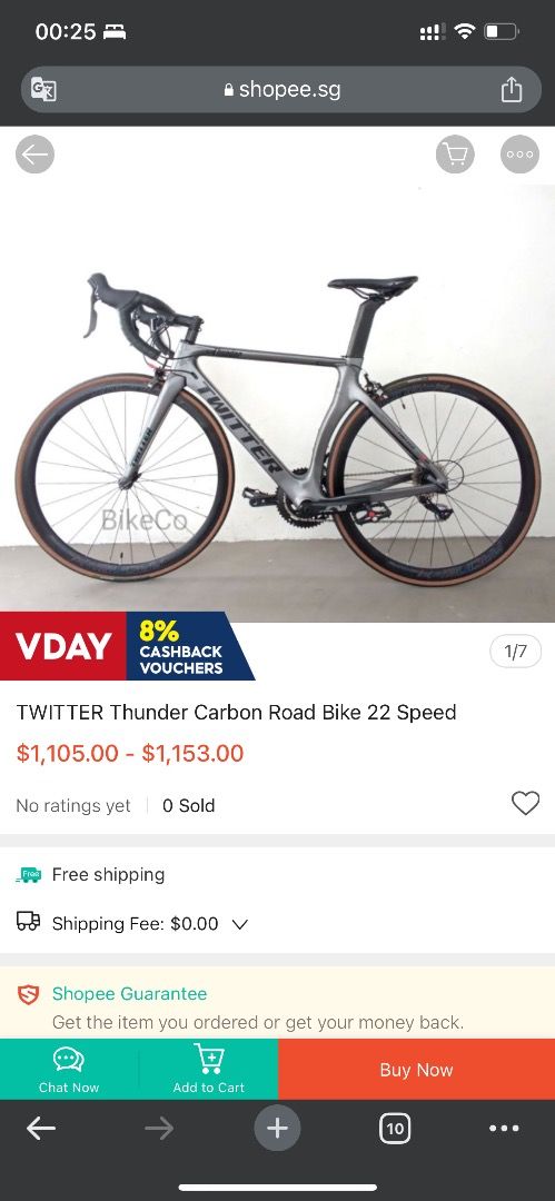 Carbon Fiber Road Bike Twitter Thunder, Sports Equipment, Bicycles ...