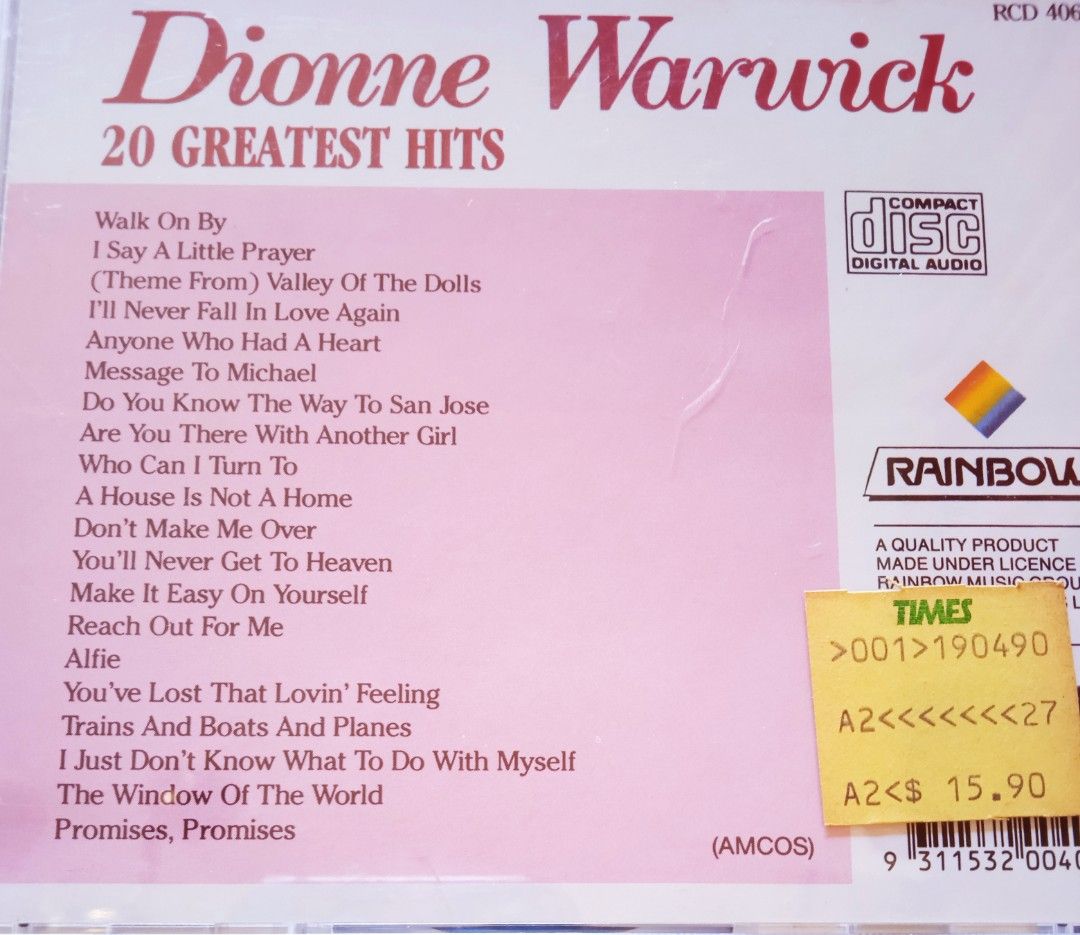 Carole King+Dionne Warwick, Hobbies & Toys, Music & Media, CDs & DVDs ...