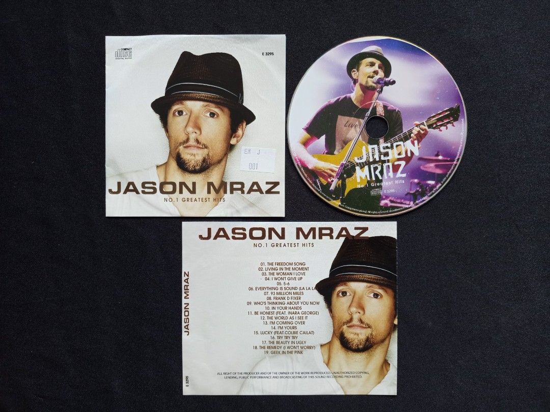 CD Jason Mraz : no.1 greatest hits, Hobbies & Toys, Music & Media, CDs ...
